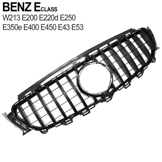 ベンツ Eクラス W213 パナメリカーナ ブラック グリル W213 E200 E220d E250 E350e E400 E450 E43 E53 AMG フロントグリル 外装 パーツ の ...