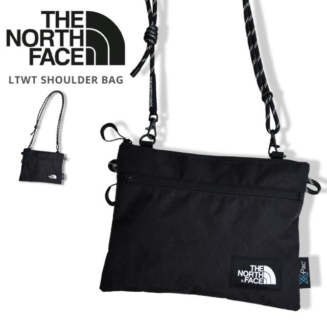 THE NORTH FACE ノースフェイス ショルダーバッグ メンズ レディース サコッシュ 軽量 X-Pacナイロン ダイヤ柄 NF0A8DJQ LTWT SHOULDER BAG ライトウエイトショルダーバッグ ブランド アウトドア ロゴ 黒 耐久性 防水性