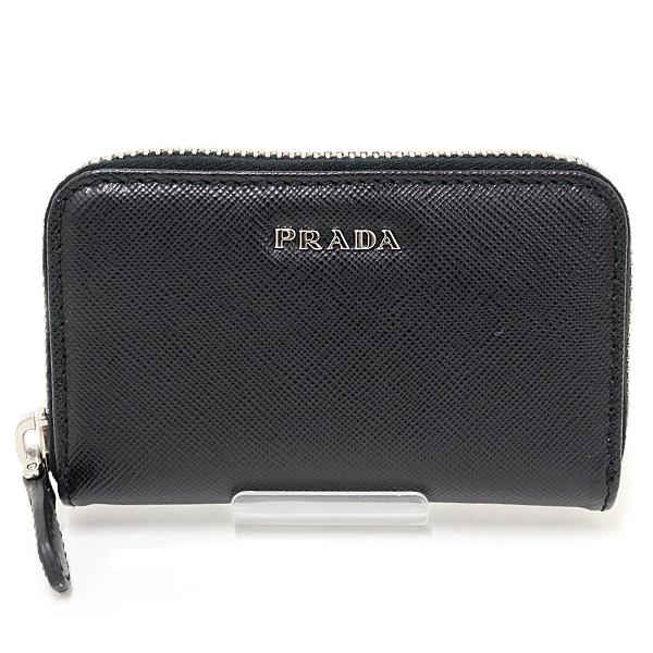 プラダ PRADA パドロックホルダー PORTA LUCCHETTI サフィアーノ トラベル SUV019 NERO ブラック 【中古】Sランク