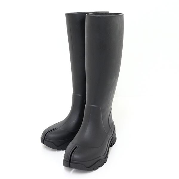 メゾン マルジェラ タビ ラバーブーツ レインブーツ ブラック ポリウレタン サイズ36 S58WW00159 長靴 【中古】