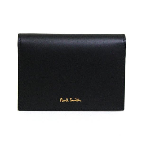 ポールスミス PaulSmith カードケース AUXC 4776 W761A ブラック 黒 名刺入れ【中古】Sランク