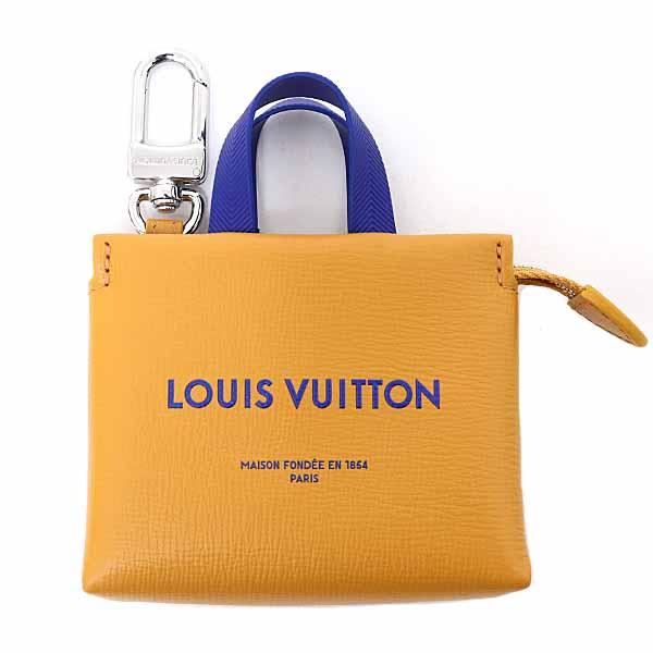 ルイ ヴィトン LOUIS VUITTON バッグチャーム･LV ミニ ショッパー ミニポーチ 小物入れ レザー M02699 オレンジ ブルー 未使用品