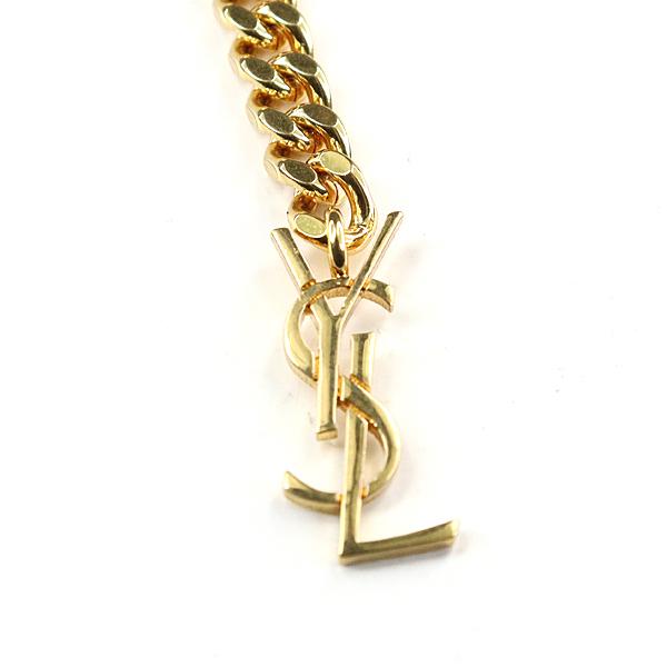 サンローラン SAINT LAURENT モノグラムチャーム チェーンベルト ゴールド金具 【中古】Sランク