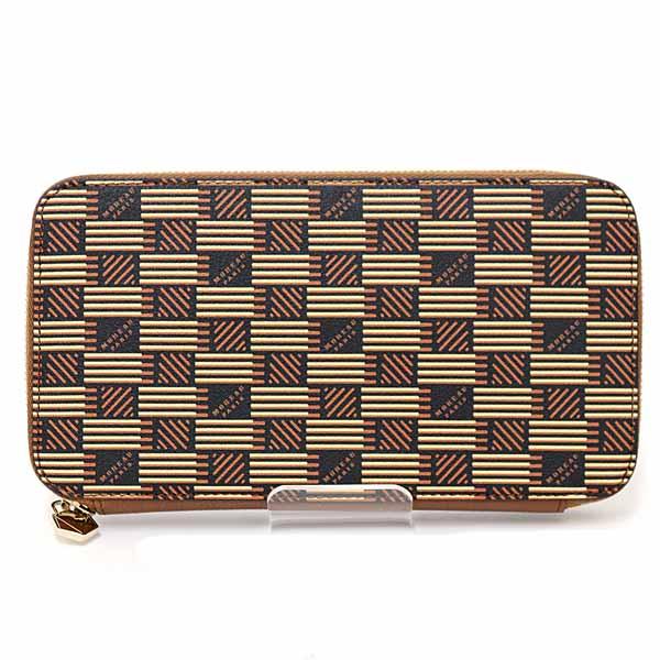 MOREAU PARIS モローパリ CONZIP LRGPRCALFCLSA コンチネンタル ジップ ウォレット ラウンドファスナー長財布 ブラウン 【中古】S