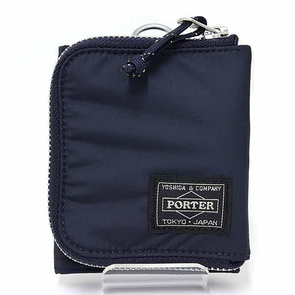 ポーター PORTER リバティー ウォレット LIBERTY WALLET 三つ折り財布 ナイロン 835-16503 ネイビー 【中古】Aランク