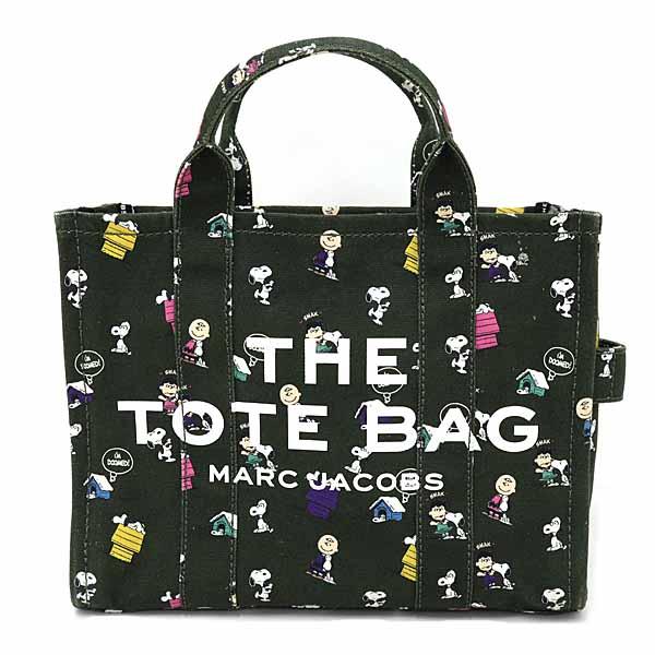 マークジェイコブス ピーナッツ コラボ MARC JACOBS× PEANUTS トートバッグ THE TOTE BAG キャンバス カーキグリーン 【中古】Aランク