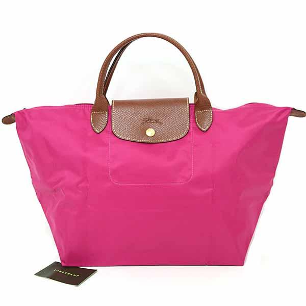 ロンシャン LONGCHAMP ル プリアージュ M トップハンドルバッグ ハンドバッグ 折りたたみ 1623089560 ピンク ブラウン 【中古】Aランク