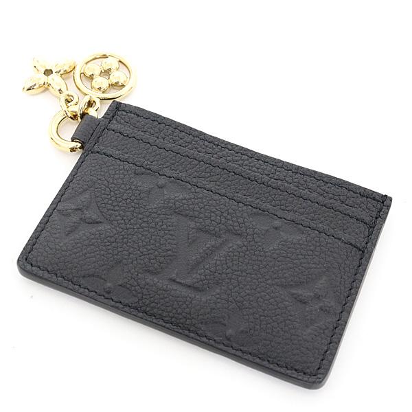 ルイヴィトン ポルト カルト･LV チャーム モノグラム･アンプラント ノワール M82132 黒 ゴールド金具 未使用品