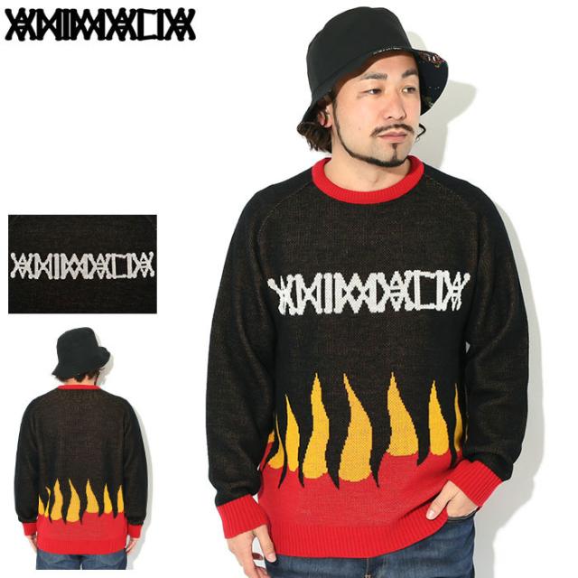 アニマリア ANIMALIA セーター メンズ ファイヤー ( animalia Fire Sweater クルーネック トップス AN22A-KN02 ) ice field icefield