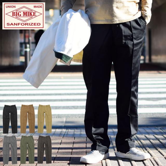 ビッグマイク BIG MIKE パンツ メンズ ピンタック チノ ( BIG MIKE Pintuck Chino Pant ワークパンツ チノパン チノパンツ ボトムス メンズ 男性用 BIGMIKE ビッグ マイク アメカジ 101837000 ) ice field icefield