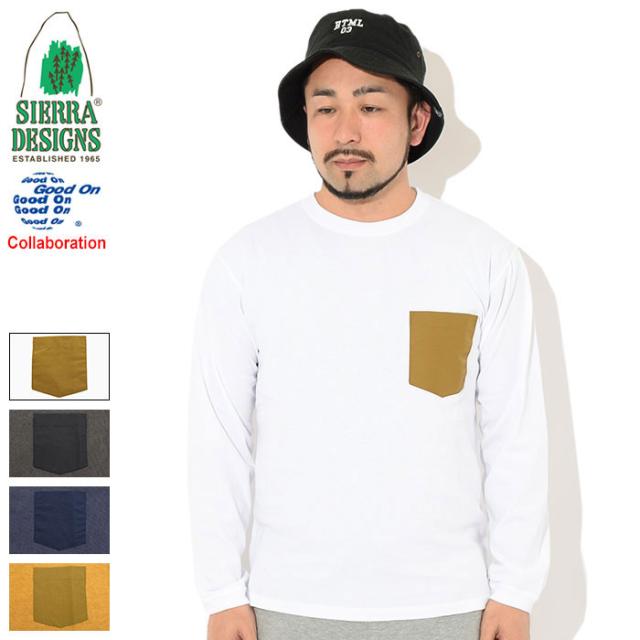 シエラデザインズ SIERRA DESIGNS ロンT Tシャツ 長袖 メンズ グッドオン ロクヨン ポケット コラボ ( SIERRA DESIGNS×Good On 60/40 Pocket L/S Tee ティーシャツ T-SHIRTS ロング ロンティー 長袖Tシャツ カットソー トップス シェラデザイン 1512 )