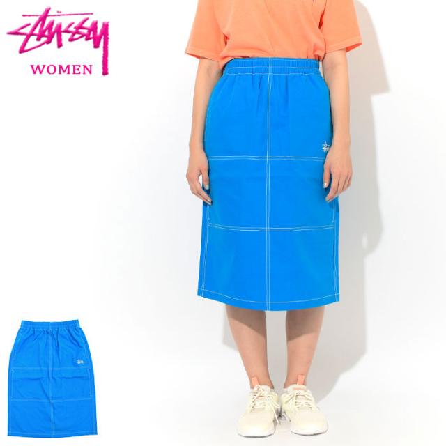 ステューシー STUSSY スカート レディース WOMEN Minimal Cargo ( stussy Skirt ストレートスカート カーゴ 膝下丈スカート ミディ丈 ひざ下丈 ガールズ ウーマンズ ウィメンズ レディス ladies Ladys WOMENS 女性用 211190 ストゥーシー スチューシー )