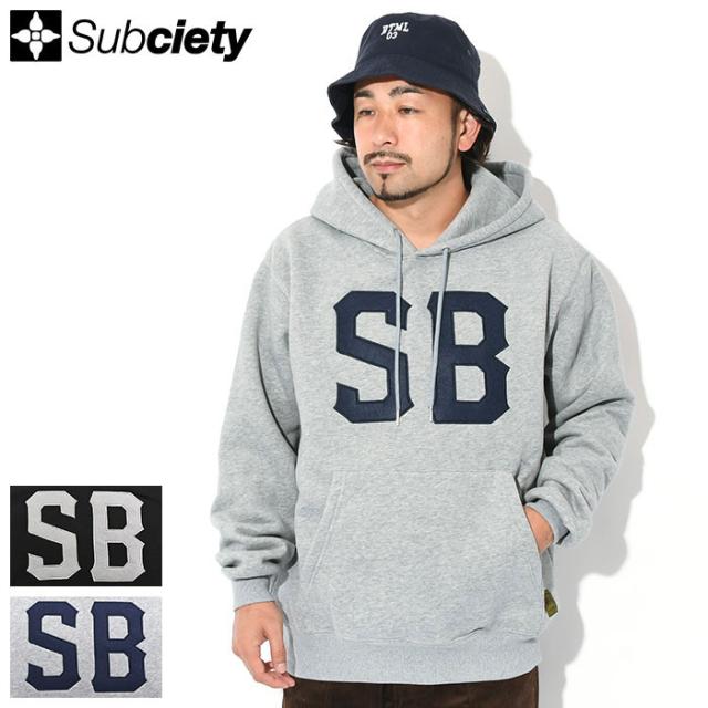 サブサエティ Subciety パーカー プルオーバー メンズ SB ( subciety サブサエティー SB Pullover Hoodie ビッグシルエット オーバーサイズ フード フーディ スウェット Pull Over Hoody Parker トップス 102-31814 ) ice field icefield