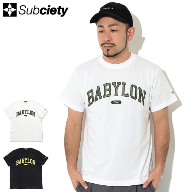 サブサエティ Subciety Tシャツ 半袖 メンズ バビロン カレッジ ( subciety サブサエティー Babylon College S/S Tee ティーシャツ T-SHIRTS カットソー トップス 109-40753 )[M便 1/1] ice field icefield