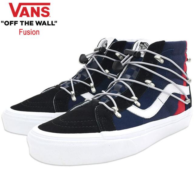 バンズ VANS スニーカー メンズ 男性用 スケートハイ エコー DX Dress Blue/Red フュージョン ( vans VN0A7Q5O6OH Sk8-Hi Echo DX Fusion スケート ハイ Sk8 Hi ハイカット SNEAKER MENS・靴 シューズ SHOES ヴァンズ ) ice field icefield