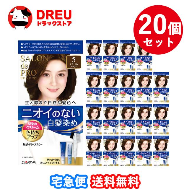 【送料無料 まとめ買い20個セット】サロンドプロ 無香料ヘアカラー 早染めクリーム５ ナチュラルブラウン【サロンドプロ】[ダリア]