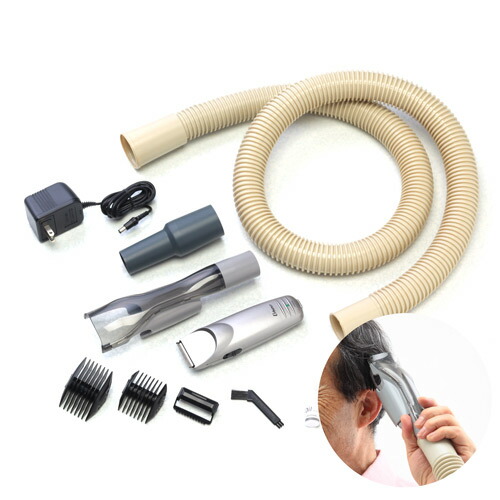 バリカン ヘアカット セルフ セルフカット バリカン メンズ 散髪 掃除いらず 吸い取る 子供 ペット 高齢者 介護 家庭用 ケープ不要 掃除不要 / アタッチメント付き 送料無料  掃除機吸引式バリカン スイトリマー