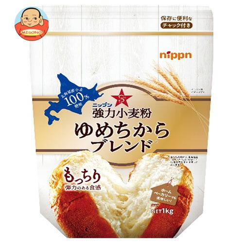 日本製粉 ニップン 強力小麦粉 ゆめちからブレンド 1kg×12袋入×(2ケース)｜ 送料無料 小麦粉 強力粉 パン 1斤分