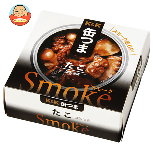 【送料無料・メーカー/問屋直送品・代引不可】国分 K&K 缶つまスモーク たこ P4号缶 50g×6個入×(2ケース)