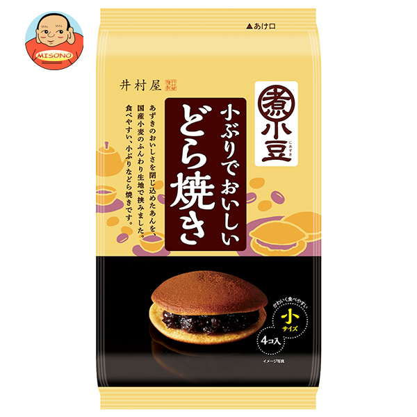 井村屋 小ぶりでおいしいどら焼き 4個×16袋入×(2ケース)｜ 送料無料 焼き菓子 和菓子 お菓子 おやつ