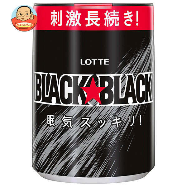 ロッテ ブラックブラック 粒 ワンプッシュボトル 133g×6個入×(2ケース)｜ 送料無料 お菓子 ガム 強力ミント 辛口ミント 眠気スッキリ
