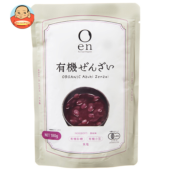 遠藤製餡 en 有機ぜんざい 180g×30(5×6)個入×(2ケース)｜ 送料無料 ぜんざい 生和菓子 有機ぜんざい パウチ