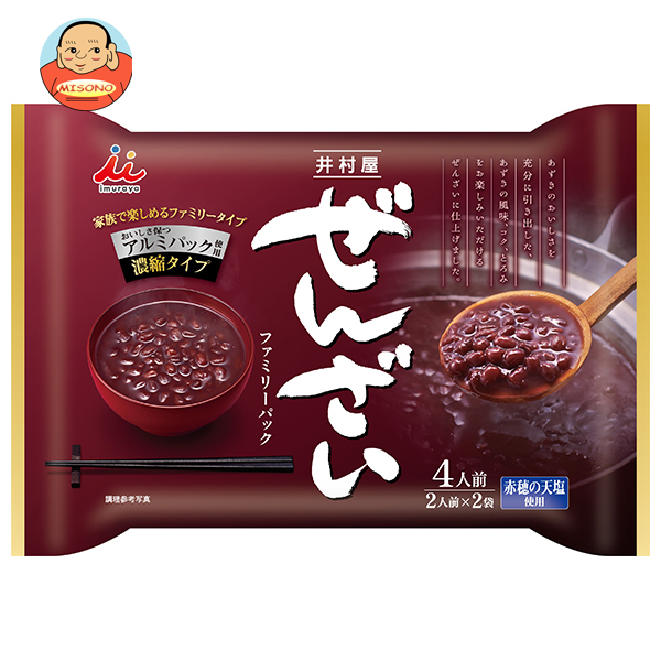 井村屋 ぜんざいファミリーパック 400(200g×2袋)g×12袋入×(2ケース)｜ 送料無料 ぜんざい HOT ホット あずき 小豆 インスタント