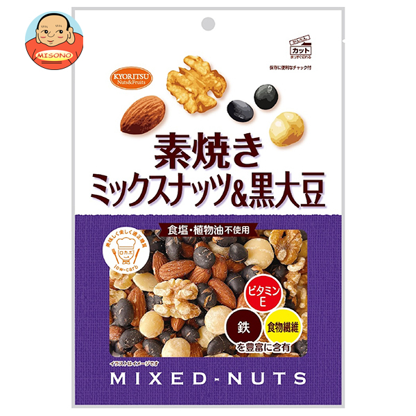 共立食品 素焼き ミックスナッツ&黒大豆 180g×12袋入×(2ケース)｜ 送料無料 お菓子 おつまみ ナッツ ビタミンE 食物繊維
