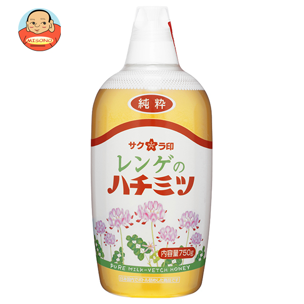 加藤美蜂園 サクラ印 純粋レンゲハチミツ 750g×12本入｜ 送料無料 嗜好品 シロップ はちみつ 蜂蜜