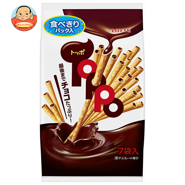 ロッテ トッポ袋 7袋入×18袋入｜ 送料無料 お菓子 チョコ Toppo シェア 個包装 パーティ