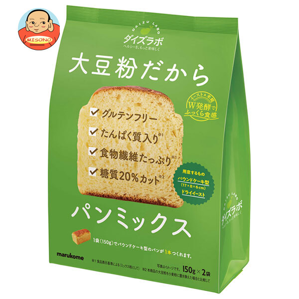 マルコメ ダイズラボ 大豆粉のパンミックス 300g×12袋入×(2ケース)｜ 送料無料 大豆粉 グルテンフリー パンミックス まるこめ