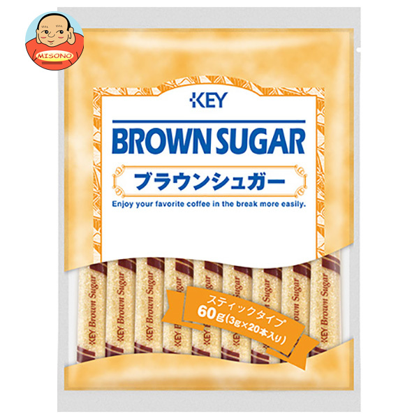 キーコーヒー ブラウンシュガー スティックタイプ (3g×20P)×30袋入×(2ケース)｜ 送料無料 砂糖 シュガー スティックシュガー スティック