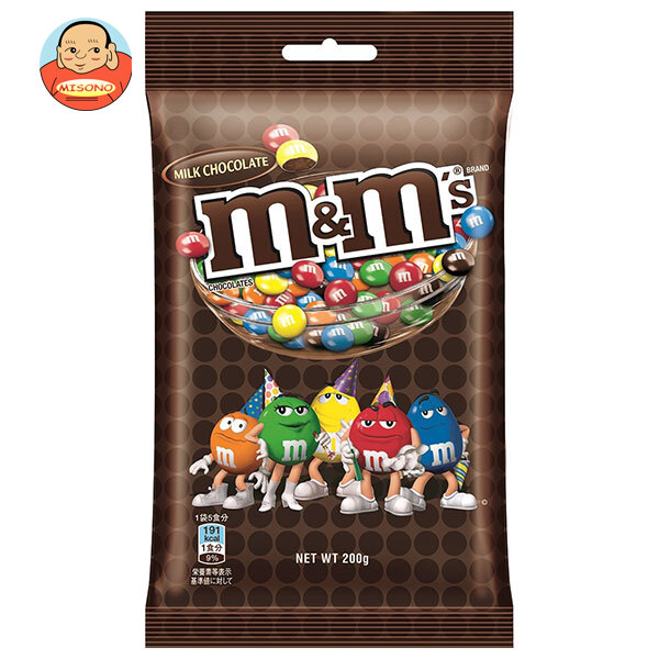 マースジャパン M&M’S(エム&エムズ) ペグパックミルク 200g×12袋入｜ 送料無料 お菓子 チョコ 袋 ミルク チョコレート