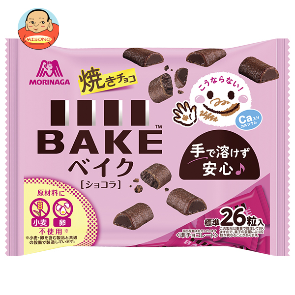森永製菓 ベイク ショコラ 101g×16袋入×(2ケース)｜ 送料無料 チョコレート 焼きチョコ 手で溶けない