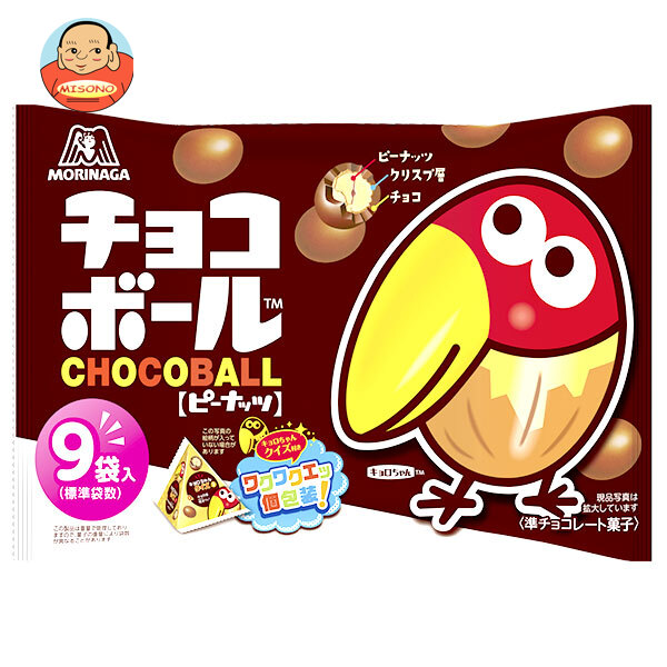森永製菓 チョコボール ピーナッツ 大袋 102g×16袋入×(2ケース)｜ 送料無料 お菓子 チョコレート ピーナツ 大粒