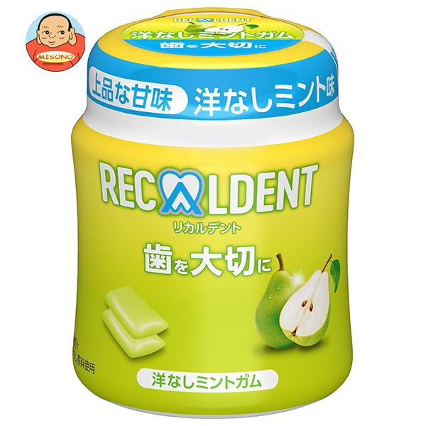 モンデリーズ・ジャパン リカルデント 洋なしミントガム ボトル 130g×6個入×(2ケース)｜ 送料無料 お菓子 ガム シュガーレス キシリトール配合 フルーツ 洋梨