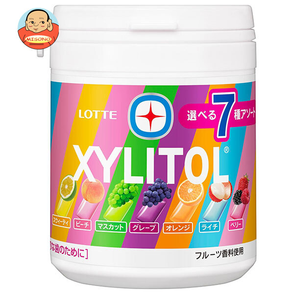 ロッテ キシリトールガム 7種アソートボトル 133g×6個入×(2ケース)｜ 送料無料 ガム XYLITOL アソート 粒ガム ボトル