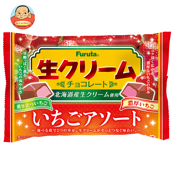 フルタ製菓 生クリームチョコ いちごアソート 114g×18袋入×(2ケース)｜ 送料無料 お菓子 おやつ チョコ チョコレート 生クリームチョコレート 北海道産 クリーム 苺 イチゴ