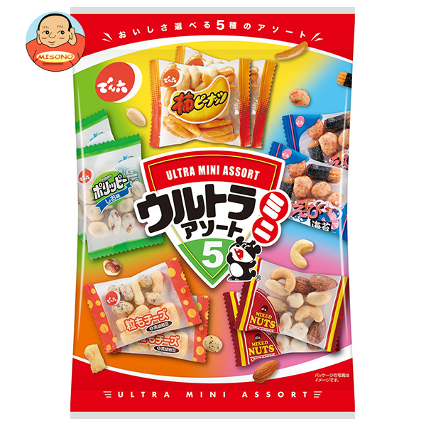 でん六 ウルトラミニアソート5 200g×12袋入×(2ケース)｜ 送料無料 お菓子 スナック菓子 袋 豆菓子 おつまみ