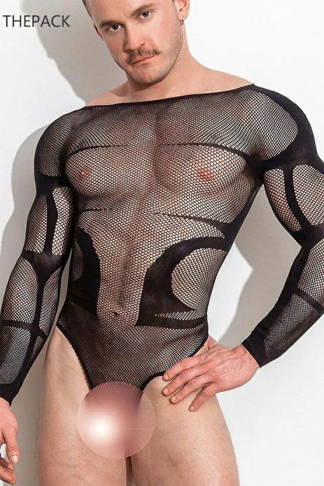 Crochet Leotard ファッション系 メンズ レース ボディスーツ ビキニ  フランススタイル 贅沢 セクシー 吸水速乾  ソフト生地 肌触り