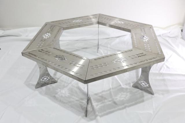 ヘキサテーブル　ステンレス