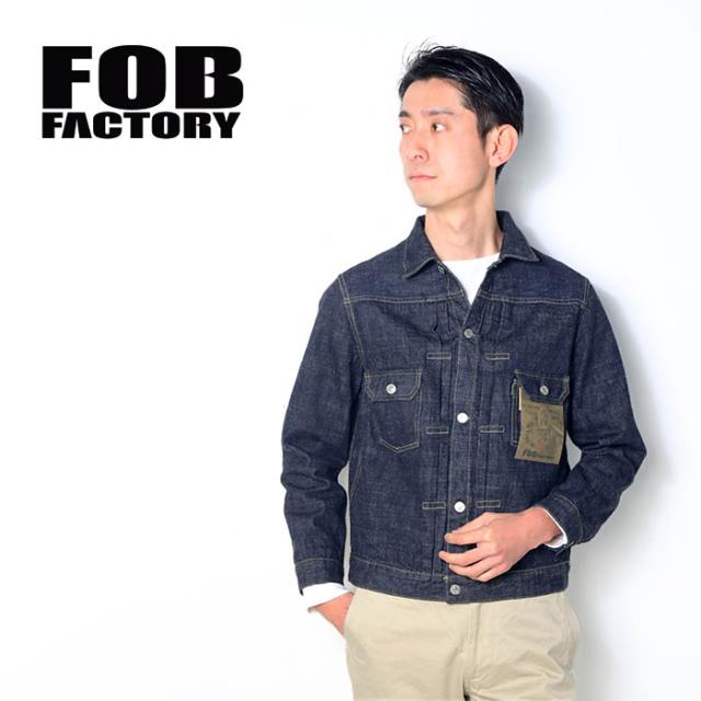 FOB FACTORY エフオービーファクトリー G3 DENIM 2ND JK デニムジャケット F2378 デニム ジーンズ ジージャン 牛革 ビンテージ ワンウォの通販はau PAY ...