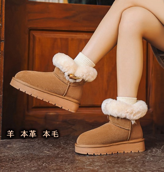 厚底 羊 本革 本毛 ムートンブーツ    レディー ショートブーツ 痛くない 疲れない靴 ブーティ 歩きやすい