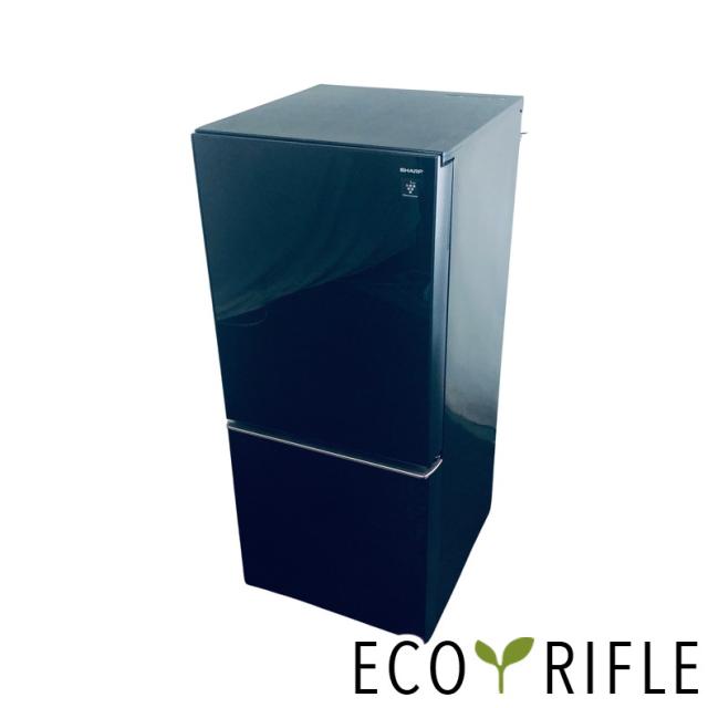 【中古】 【自社配送エリア内限定】 シャープ SHARP 冷蔵庫 2018年製 2ドア 137L ブラック ファン式 両方開き SJ-GD14D-B 一人暮らし 奥行60cm以下 送料無料 設置無料 地域限定 埼玉 東京 千葉 神奈川 RANK_B