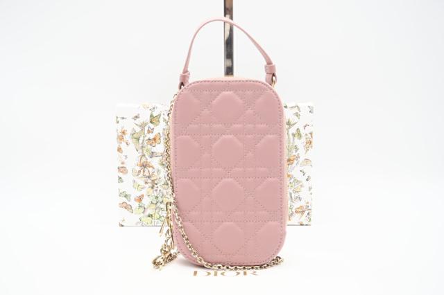 ☆安心の3大保証☆ Aランク ≪Christian Dior クリスチャン ディオール/フォンホルダー≫ S0872ONMJ カナージュ ラムスキン Lady Dior Call’in Dior