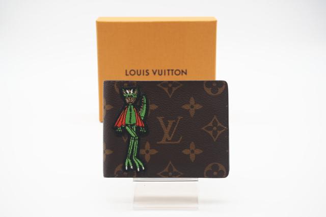 ☆安心の3大保証☆ ABランク ≪LOUIS VUITTON ルイ ヴィトン/二つ折り財布≫ M80156 モノグラム LVフレンズ ポルトフォイユ スレンダー NM ブラウン