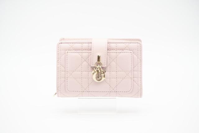 ☆安心の3大保証☆ ABランク ≪Christian Dior クリスチャン ディオール/二つ折り財布≫ S6022ONMJ_M05N カナージュ ラムスキン My Dior Dittany