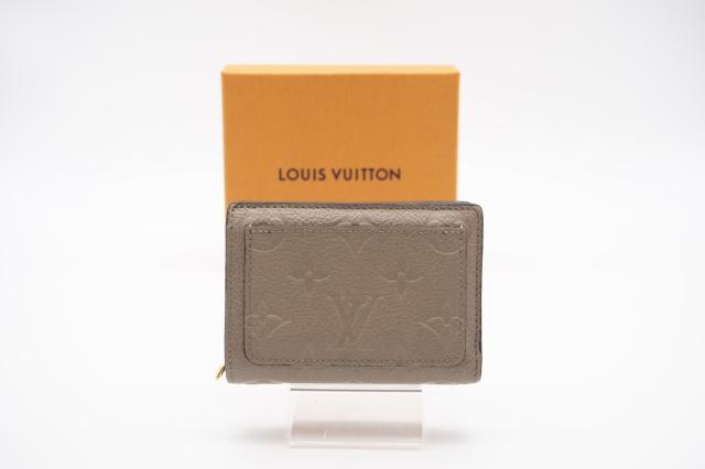 ☆安心の3大保証☆ Bランク ≪LOUIS VUITTON ルイ ヴィトン/二つ折り財布≫ M80152 ポルトフォイユ クレア アンプラント ベージュ 送料込