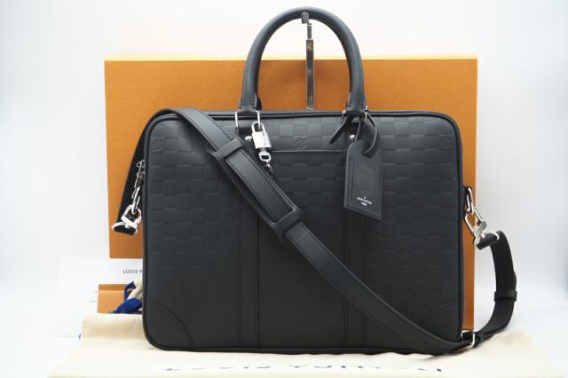 ☆安心の3大保証☆ Aランク ≪LOUIS VUITTON ルイ ヴィトン/ビジネスバッグ≫ N40444 ダミエ アンフィニ ポルトドキュマンヴォワヤージュ ブラック
