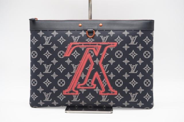 ☆安心の3大保証☆ ABランク ≪LOUIS VUITTON ルイ ヴィトン/クラッチバッグ≫ M62905 モノグラムインク アップサイドダウン ポシェットアポロ ネイビー